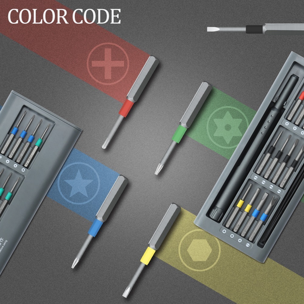 26 in 1 Aluminum Case Screwdriver Set with 24 Bits