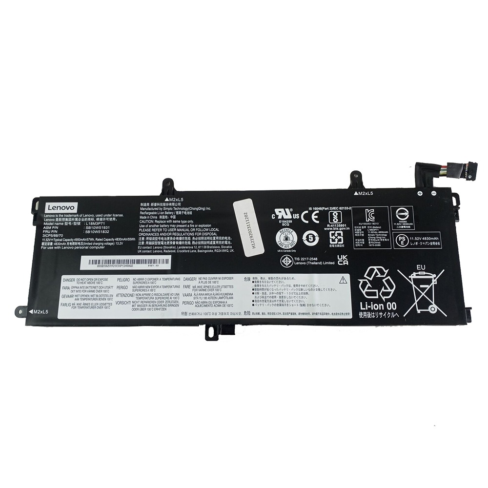New 5B10W51832 Laptop Battery Replacement For Lenovo ThinkPad P15s Gen ...