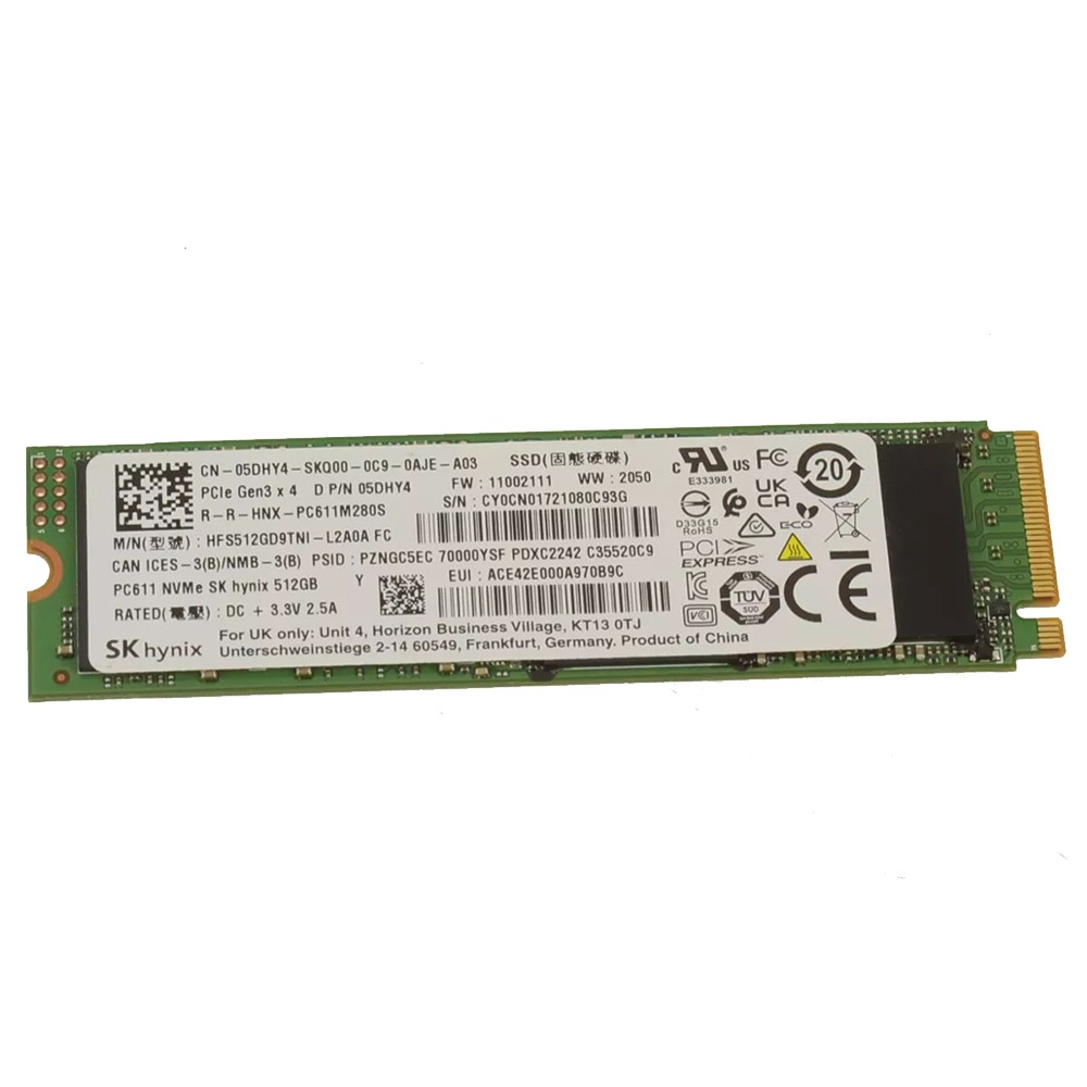 New 5DHY4 SK Hynix 512GB NVMe PCIE SSD Hard Drive M.2 2280 Card ...