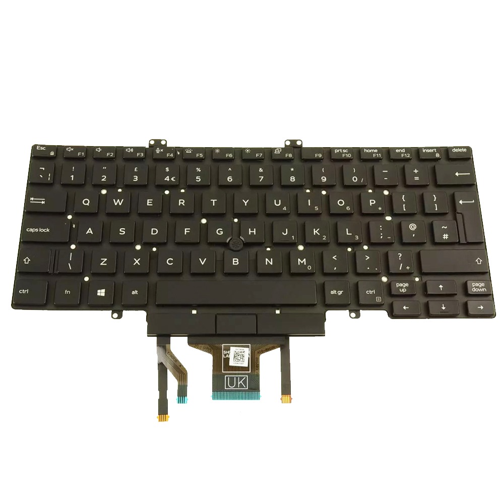 7D2R0 UK Backlit Keyboard - Dual Point for Dell Latitude 5400, 5401 ...