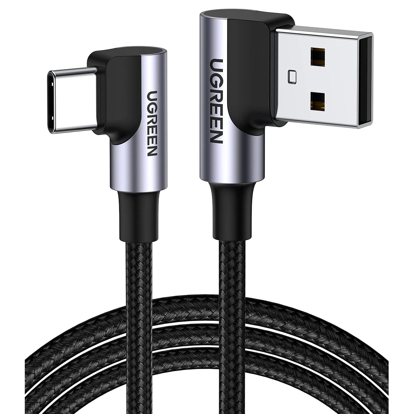 UGREEN 18W USB-A to USB-C 90 Degree Charging Cable