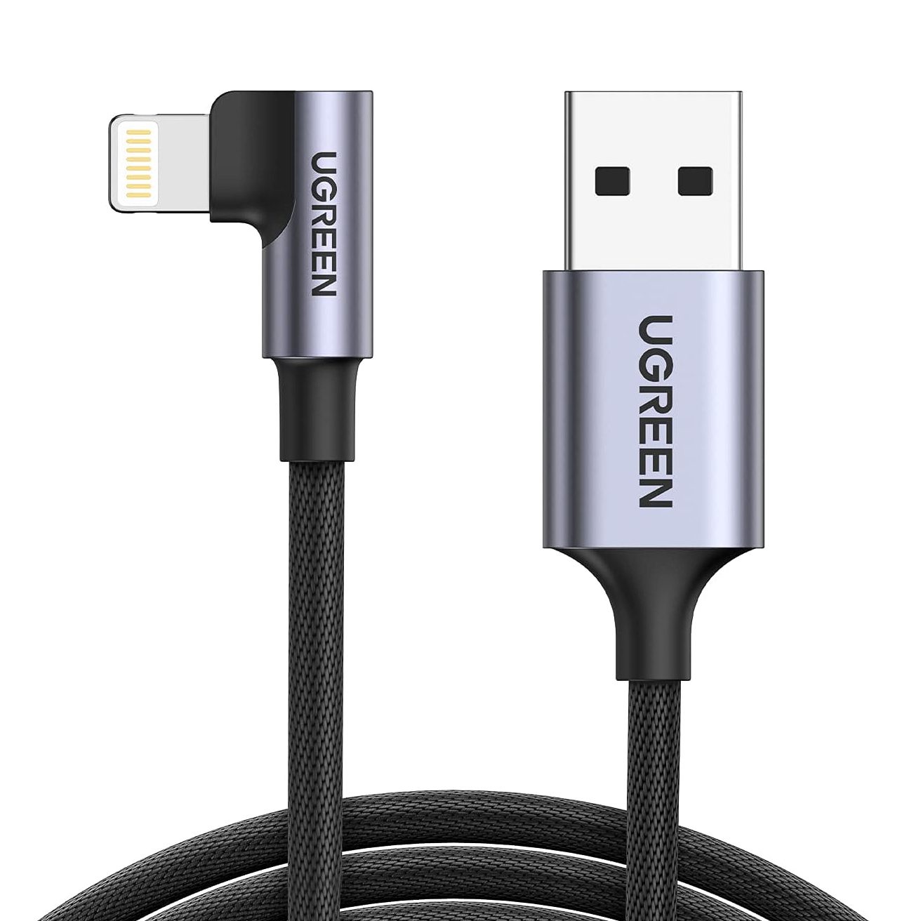 UGREEN 90 Degree USB A to Lightning Cable