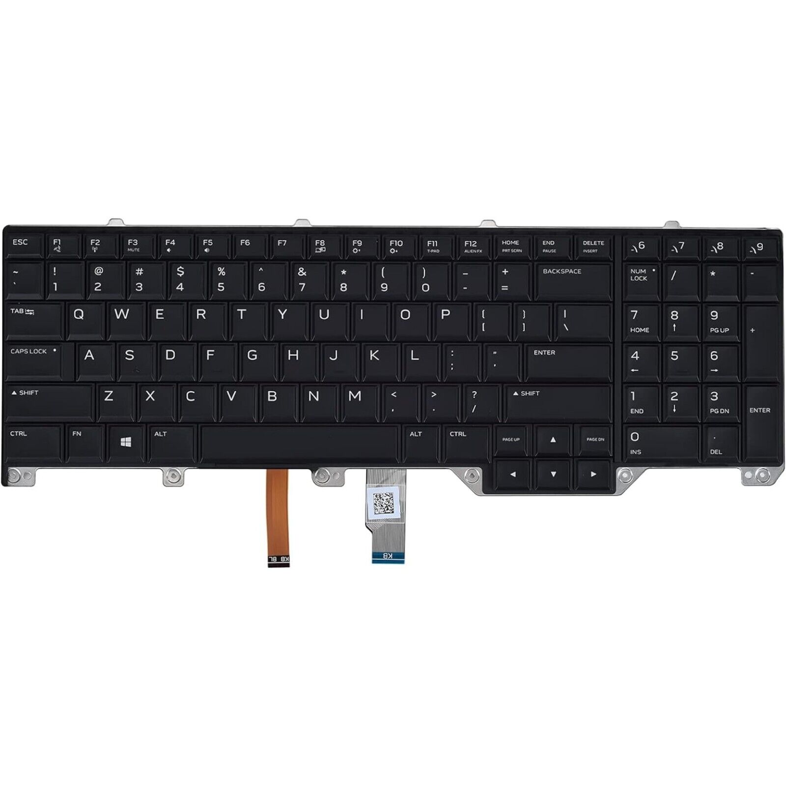 New Backlit Keyboard US For Dell ALIENWARE 17 R4 R5 M17 R4 0N7KJD Black