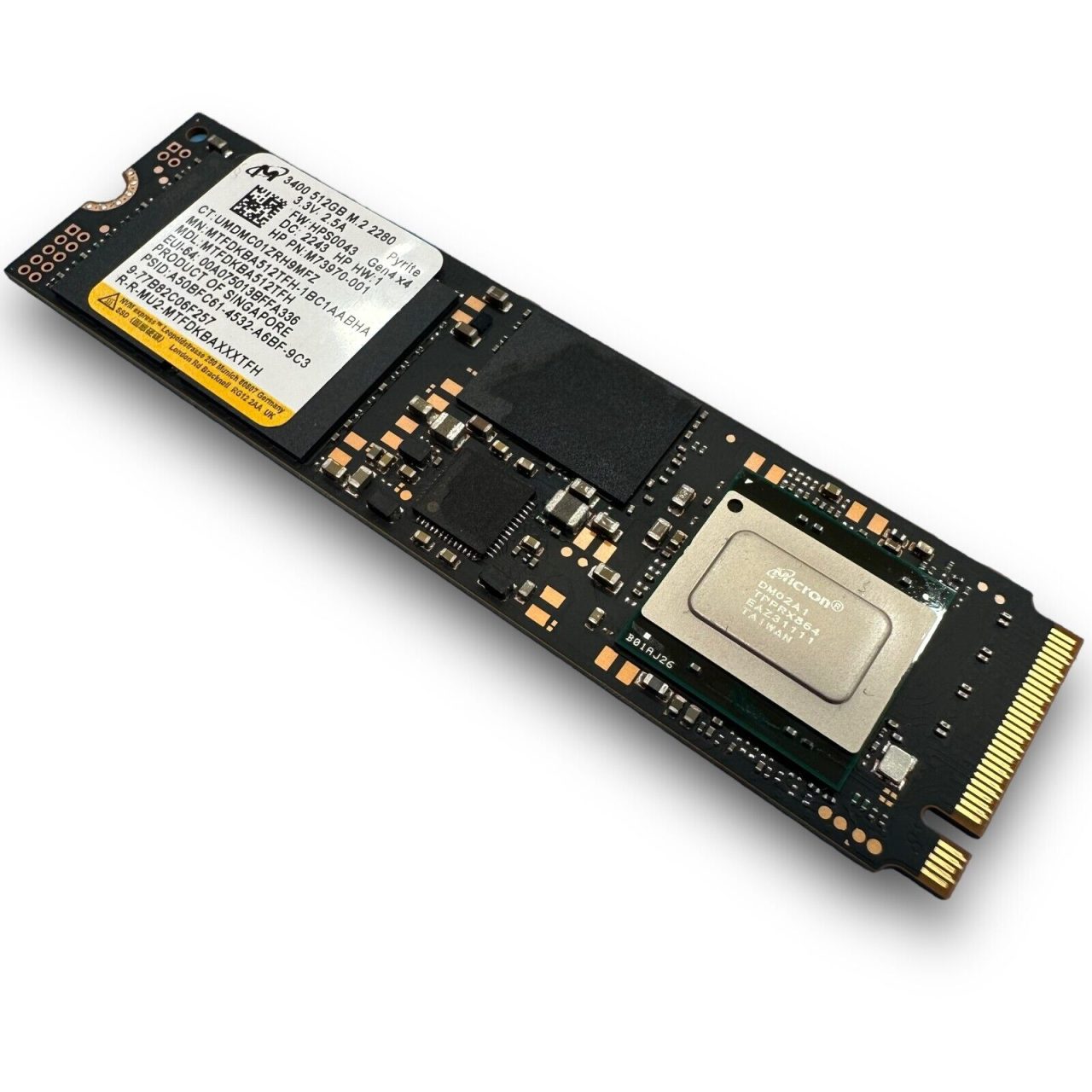 Micron 3400 512GB M.2 NVMe SSD, High-Speed Solid State Drive
